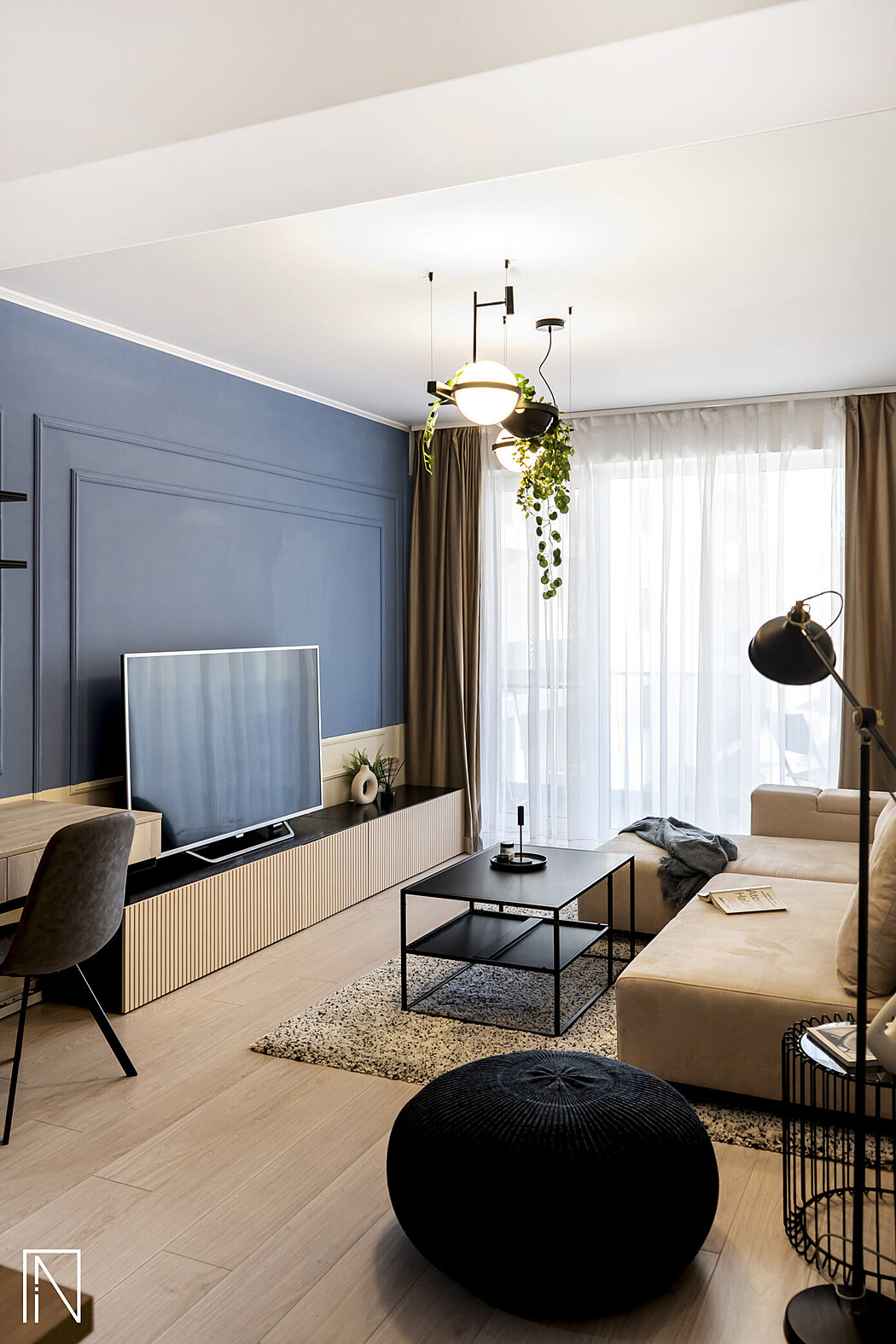 Azurblau Aesthetic: Chic One-Bedroom Living Redefined | HomeAdore