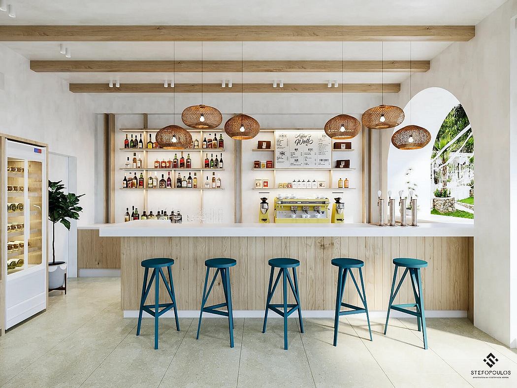 Modern / Ethnic Cafe-Bar Restaurant: A Fusion of Style in Greece
