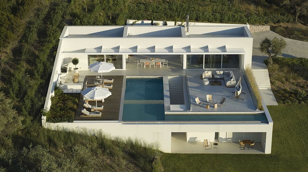 Square Beach House: A Modern Retreat Among Olive Groves in Sporades